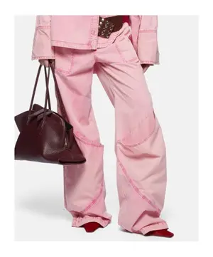 Attico Belt-loop Wide-leg Pants - Pink