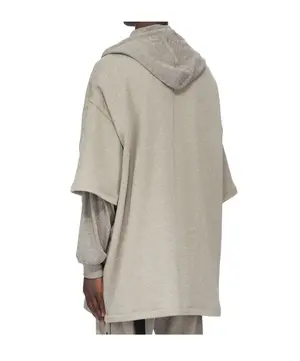 Rick Owens Layered Drawstring Hoodie