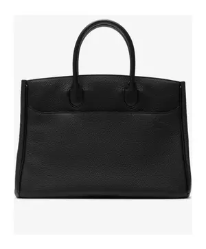 Burberry Top Handle Bag With Logo Detail - Black