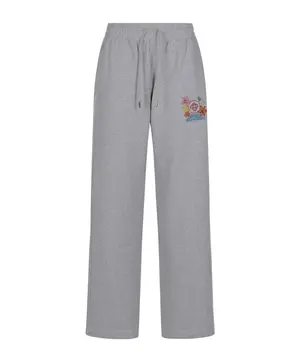 Casablanca Embroidered Cropped Sweatpants - Gray