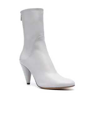 Proenza Schouler Cone 95mm Leather Boots - Gray