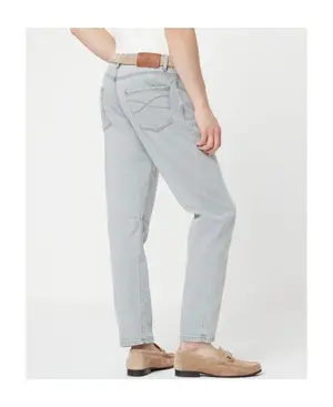 Brunello Cucinelli Slim Fit Jeans With Logo Detail - Gray