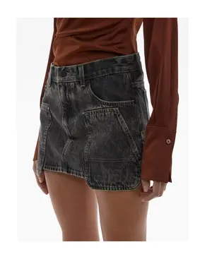 Helmut Lang Carpenter Denim Mini Skirt
