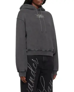 Alexander Wang Blade Logo Embossed Hoodie - Grey