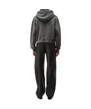 Alexander Wang Blade Logo Embossed Hoodie - Grey