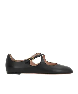 Bally Rina Square Toe Ballet Flats - Black