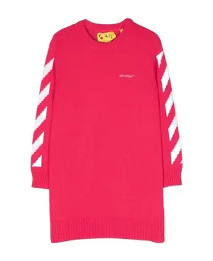 Off-White Arrows Print Long Sleeve T-shirt Dress