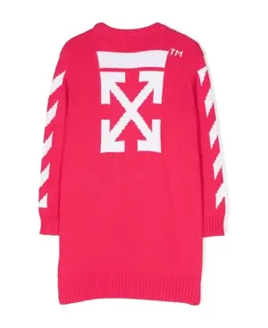 Off-White Arrows Print Long Sleeve T-shirt Dress
