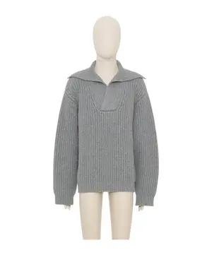 Valentino Garavani V-neck Long-sleeved Jumper - Gray