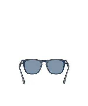 Oliver Spencer R-3 Square-frame Sunglasses - Blue Ash