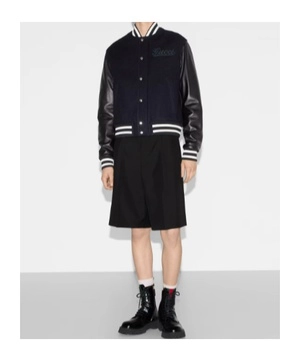 Gucci Leather Varsity Jacket