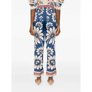 Farm Rio Luna Floral Wide Leg Pants