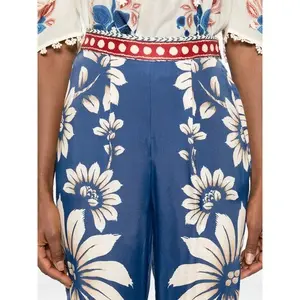 Farm Rio Luna Floral Wide Leg Pants