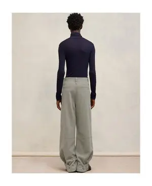 AMI Paris Pleated Wide-leg Cargo Pants