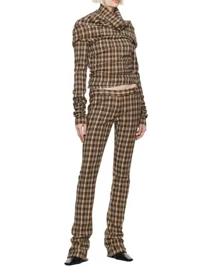 Acne Studios Check Tailored Trousers - Beige/brown