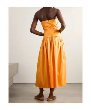 Tove Strapless Pleated Dress