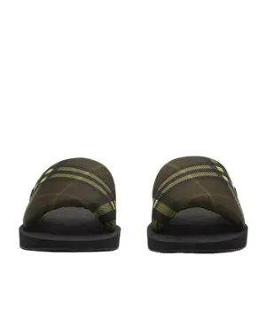 Burberry Check Trek Slides - Black