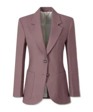 Victoria Beckham Single-breasted Long-sleeved Blazer - Gray