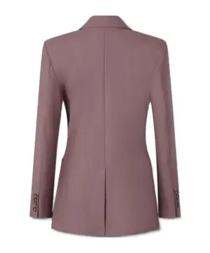 Victoria Beckham Single-breasted Long-sleeved Blazer - Gray