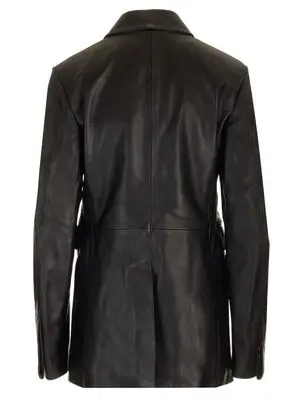 LOULOU STUDIO Benetra Double-breasted Leather Blazer