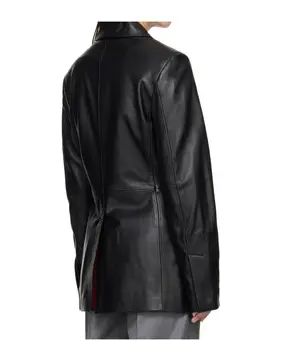 LOULOU STUDIO Benetra Double-breasted Leather Blazer