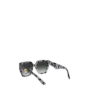 Dolce & Gabbana Lace Detail Square Frame Sunglasses