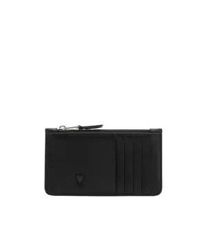 Ami De Coeur Zipped Card Holder - Black