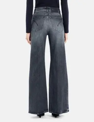 DONDUP Amber Wide-leg Jeans - Black