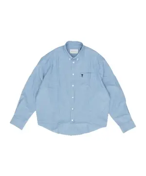 AMI Paris Logo Embroidered Shirt - No