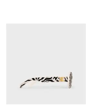 Celine Triomphe 01 Sunglasses In Acetate - Zebra