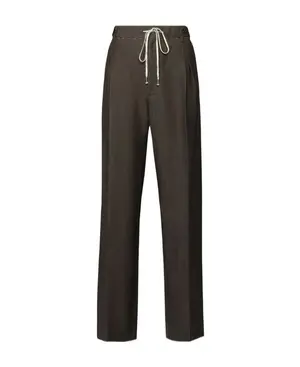 MAISON MARGIELA Drawstring Wide-leg Trousers - Brown