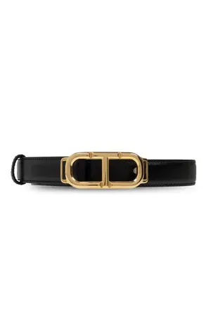 TOM FORD T Logo Buckle Belt - Black