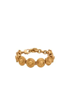 Versace Medusa Clasp Chain Bracelet - Yellow