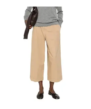 THE ROW Pleated Culottes Trousers - Nude