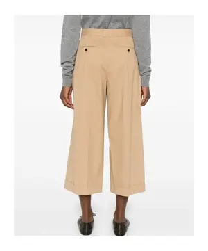 THE ROW Pleated Culottes Trousers - Nude
