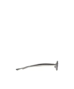 Bottega Veneta Sardine Oval Sunglasses - Silver/grey