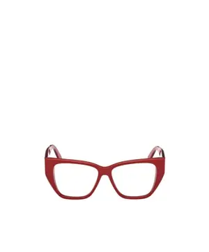 Moncler Logo Plaque Eyeglasses - Red