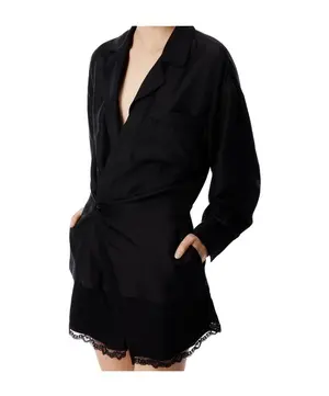 Alexander Wang Twill Wrap Mini Dress