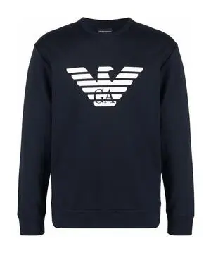 Emporio Armani Logo Crewneck Sweatshirt - Blue