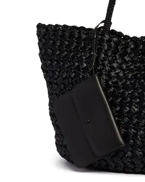 THE ROW Estelle Large Woven Tote Bag - Black
