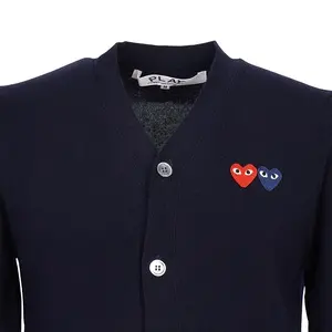 Play Comme Des Garcon V-neck Long Sleeve Sweater