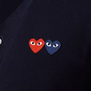 Play Comme Des Garcon V-neck Long Sleeve Sweater