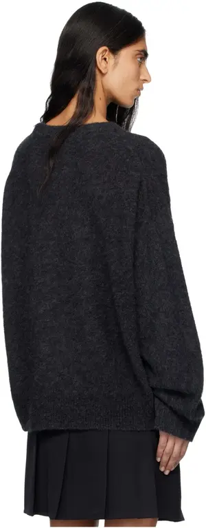 GANNI Banana Graphic Knit Jumper - Phantom Black