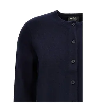 A.p.c. Mila Button-up Knitted Cardigan - Blue