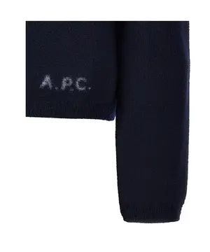 A.p.c. Mila Button-up Knitted Cardigan - Blue