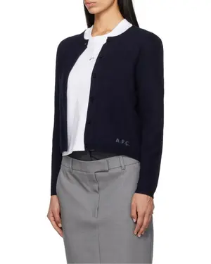 A.p.c. Mila Button-up Knitted Cardigan - Blue