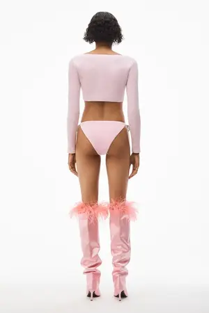 Alexander Wang Cropped Crystal-tie Cardigan