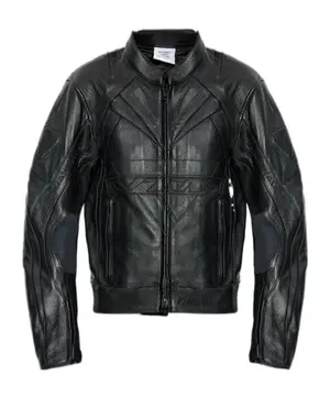 Vetements Leather Logo Jacket - Black