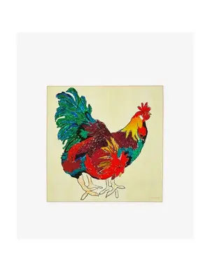 Burberry Cockerel-print Silk Twill Scarf