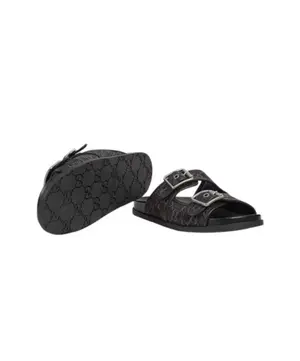 Gucci Rhein Double-buckle Slides - Black